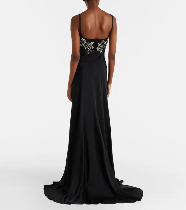 Alexander McQueen Draped Embellished Gown
