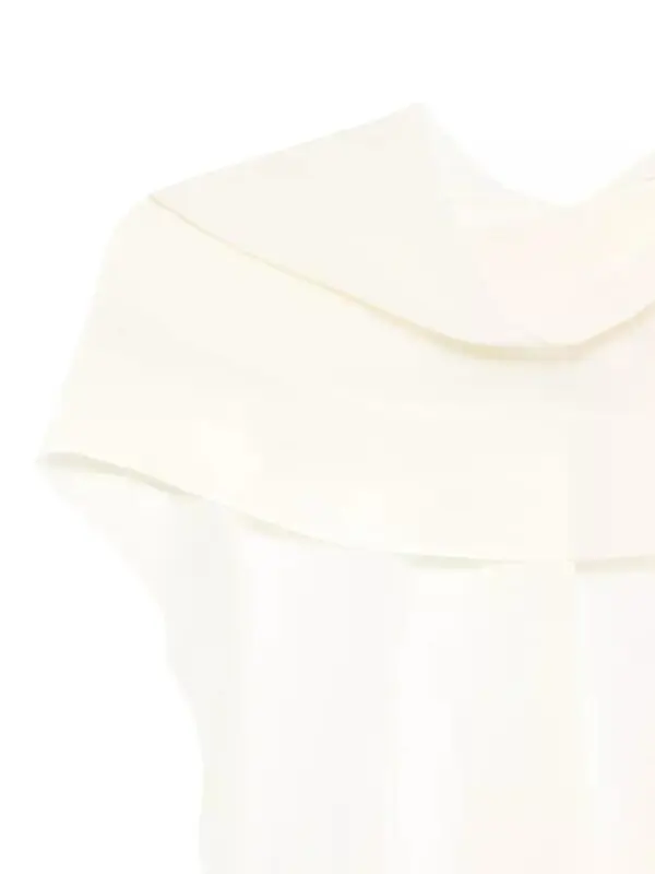 Patrizia Pepe Logo-charm Asymmetric Scarf - Neutrals