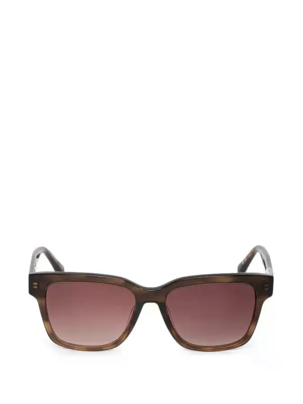 Barbour Tortoiseshell Effect Square Frame Sunglasses - Brown