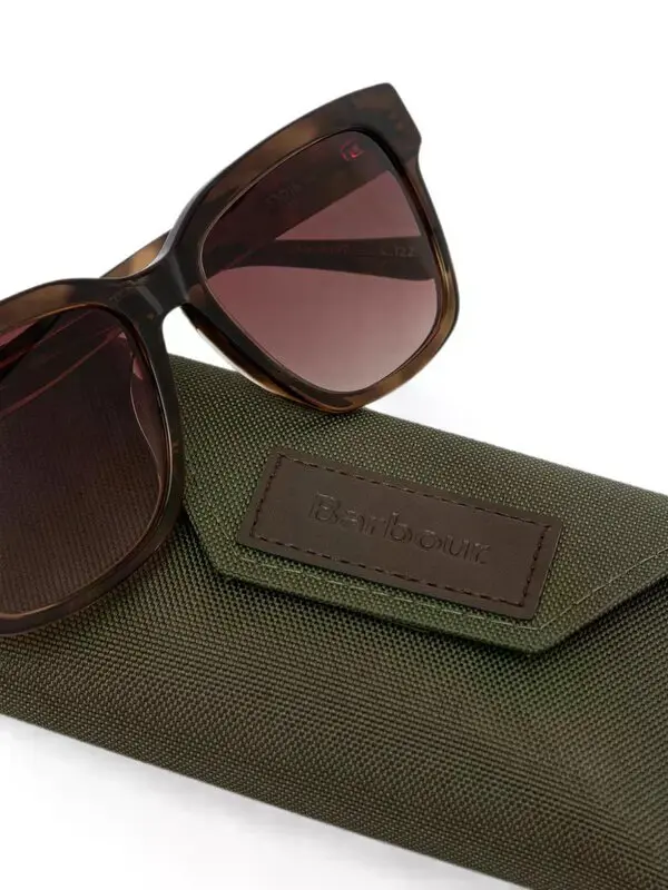 Barbour Tortoiseshell Effect Square Frame Sunglasses