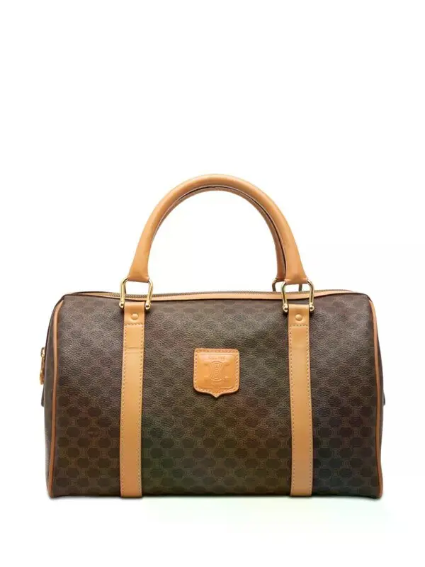 Celine Macadam Coated Canvas Boston Bag