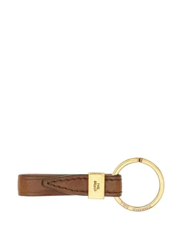 THE BRIDGE Engraved Logo Leather Loop Keyring