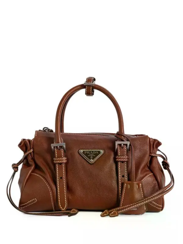 Prada Bonnie Small Satchel Bag - Brown