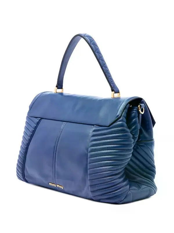 Miu Miu Quilted Nappa Leather Biker Top Handle Bag