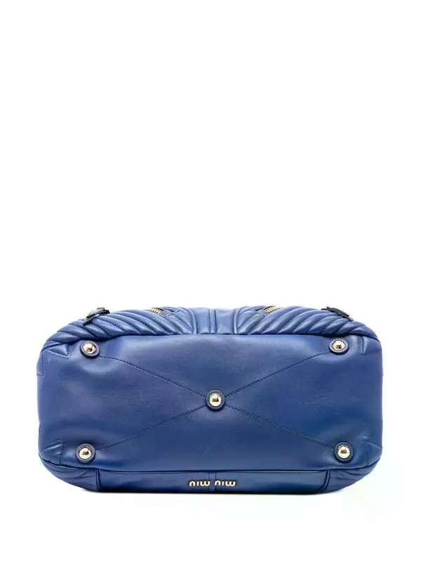 Miu Miu Quilted Nappa Leather Biker Top Handle Bag