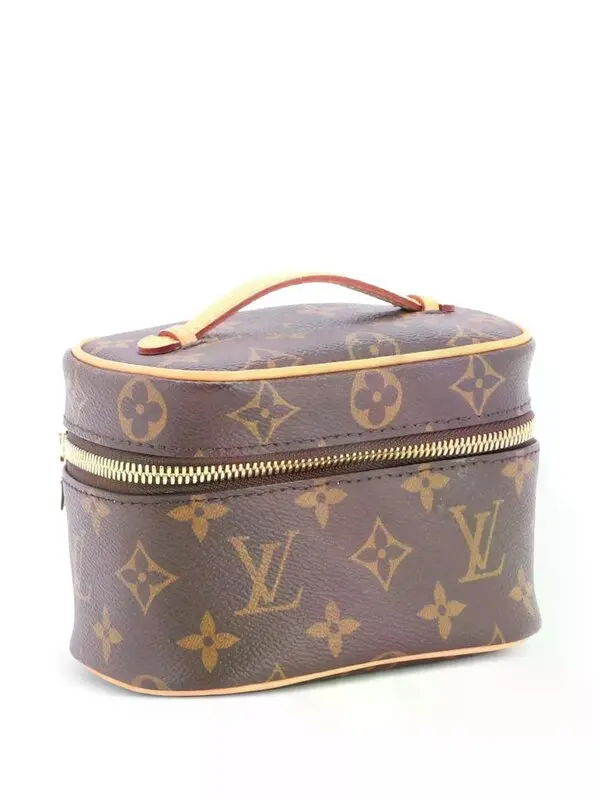 LOUIS VUITTON Monogram Canvas Nano Pouch Vanity Case - Brown