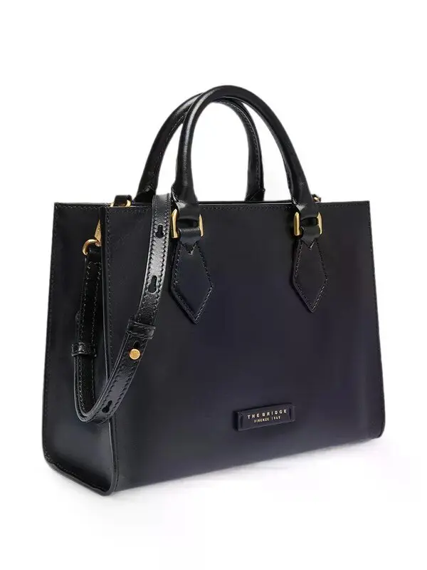 THE BRIDGE Ida Leather Shoulder Bag - Black
