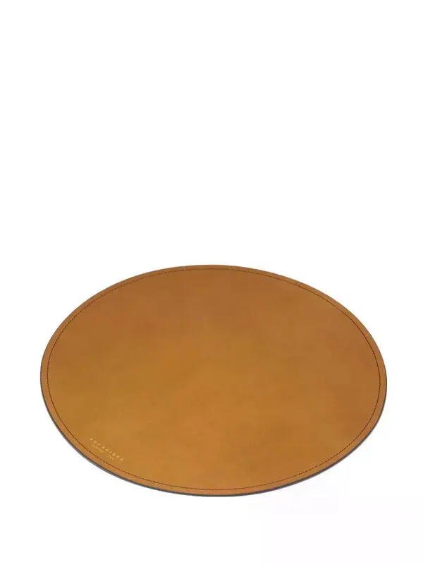 THE BRIDGE Leather Placemat - Brown