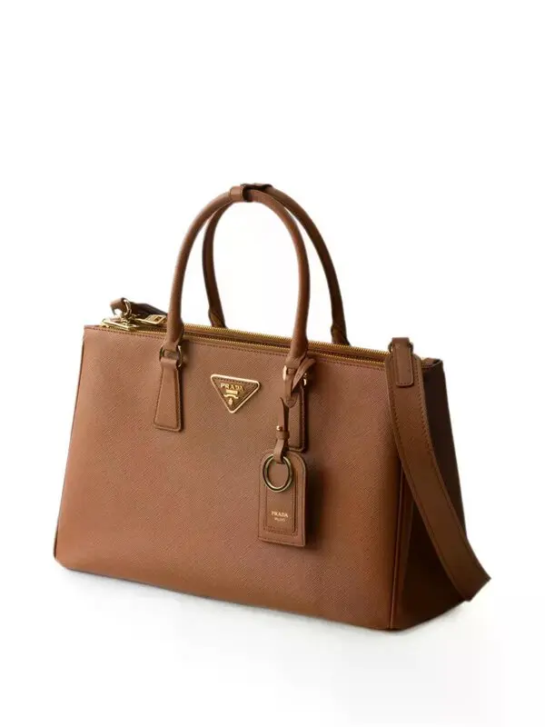 Prada Saffiano Leather Galleria Bag - Brown