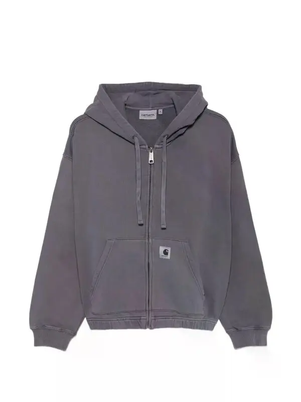 Carhartt Work In Progress Logo Patch Zip-up Hoodie