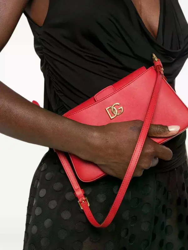 Dolce & Gabbana Leather Phone Bag With Dg Logo
