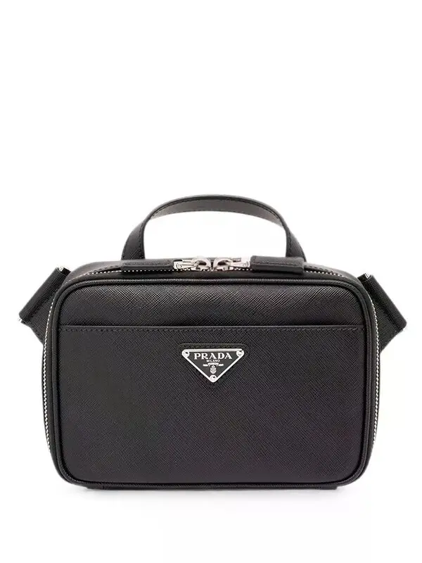 Prada Saffiano Leather Shoulder Bag - Black