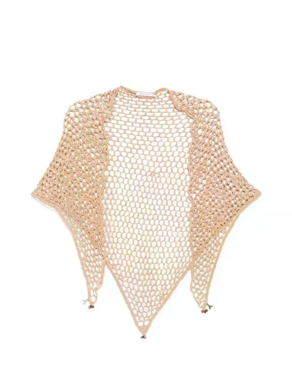 Patrizia Pepe Crochet-knit Pareo Scarf