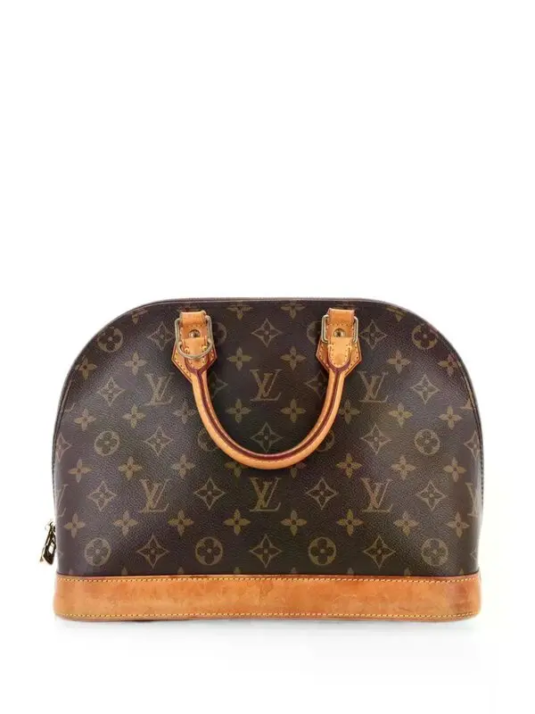 LOUIS VUITTON Alma Handbag Monogram Canvas Pm Satchel - Brown