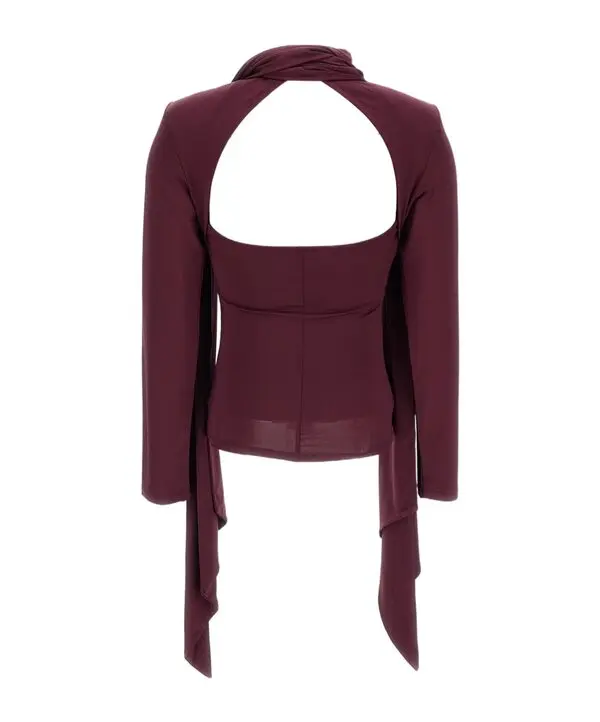 ROTATE BY BIRGER CHRISTENSEN Long-sleeved Top With Scarf Detail