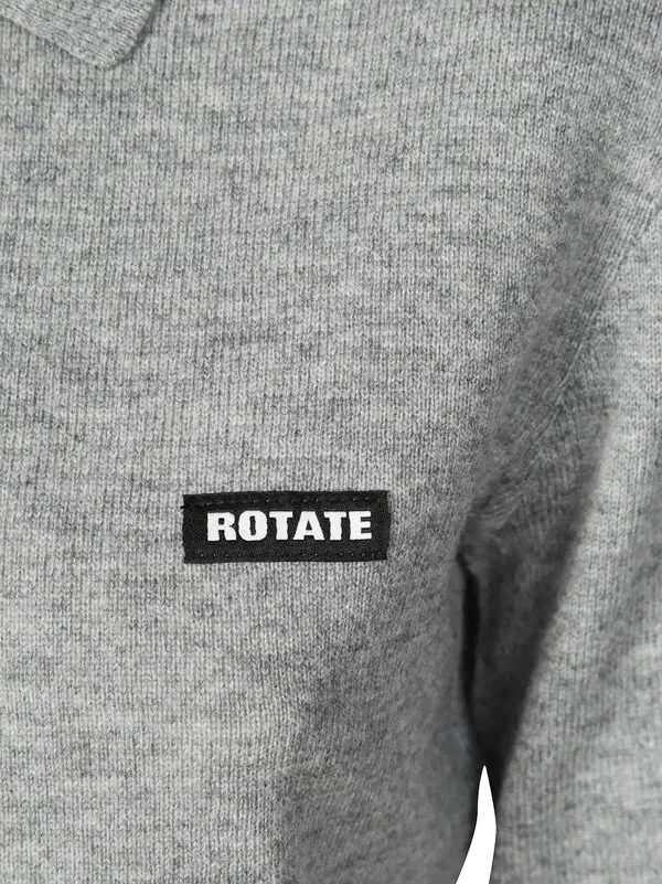 ROTATE BY BIRGER CHRISTENSEN Long-sleeved Polo Sweater