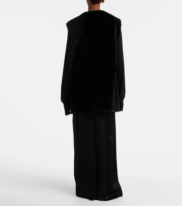TOTEME Wide-leg Satin Pants - Black