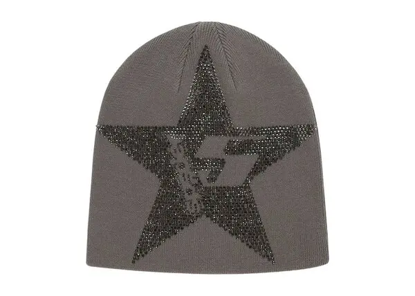 SP5DER Star Rhinestone Skully - Slate Grey