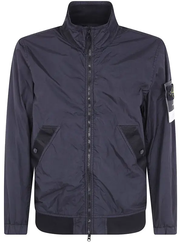 Stone Island Full Zip Polyamide Jacket - Black
