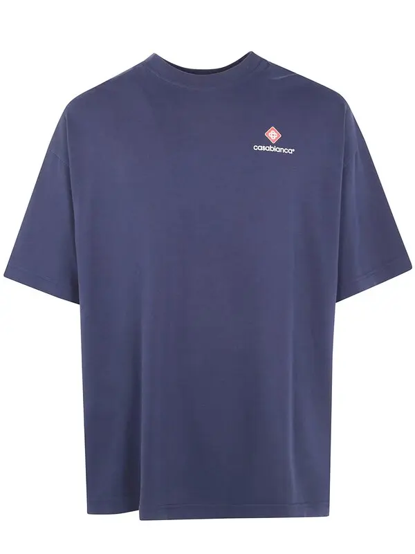 Casablanca T-shirt Ica Corta "oversized - Blue
