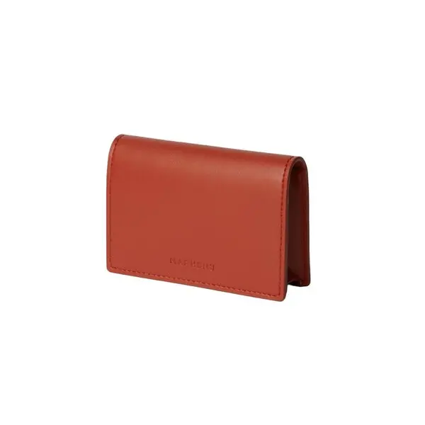 MARHEN.J Clover Apple Leather Business Card Wallet Brick - Orange