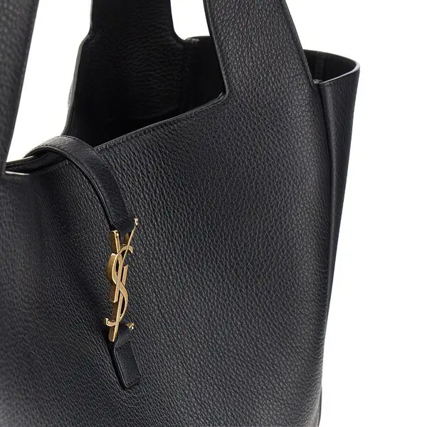 Saint Laurent Le 5 À 7 Grained Leather Shopping Bag - Black
