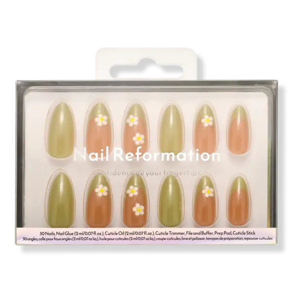 NAIL REFORMATION Olive & Ivy Press On Nails - One-color