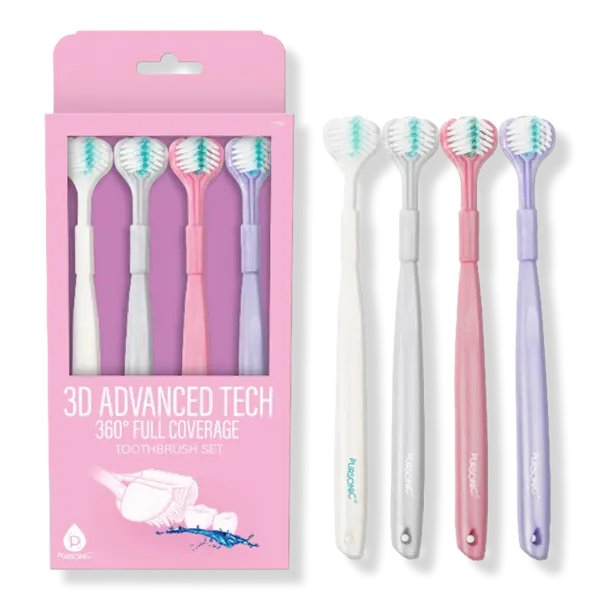 PURSONIC 3d Advanced Tech 360° Full Coverage Toothbrush - Pink