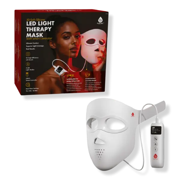 PURSONIC 3d Soft-silicone Led Light Therapy Mask With Smart Controller - One-color