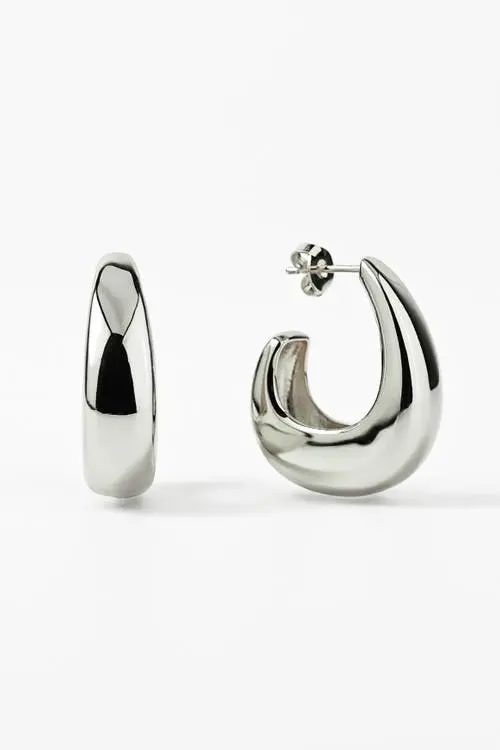 ZYNNIA COLLECTIVE Studio Hoops - Silver