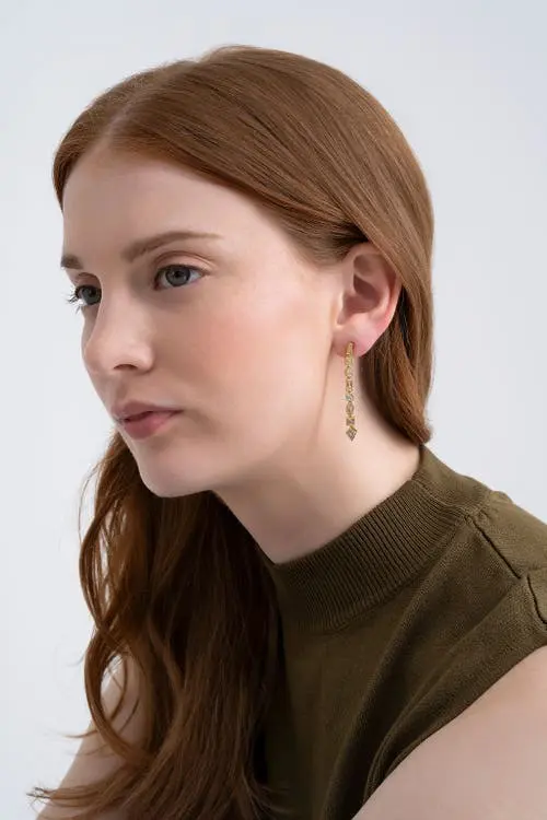 ZYNNIA COLLECTIVE Facet Earrings - Gold