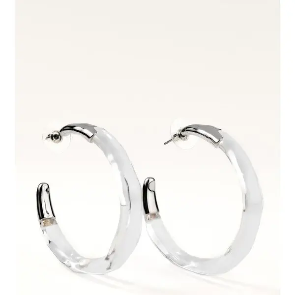 ZYNNIA COLLECTIVE Mega Bare Hoops - Silver