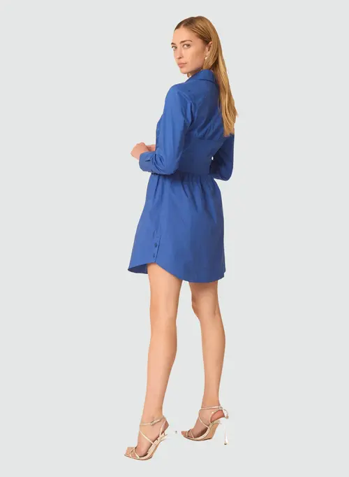 GILNER FARRAR Yelina Bustier Button-down Poplin Dress
