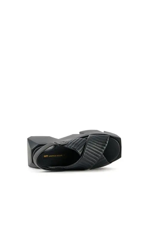 United Nude Bull Puffier Flatform Slingback Sandal - Black