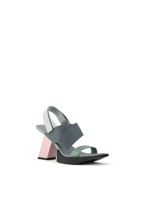 United Nude Construct Hi Sandals With Sculpted Heel - Arquitec