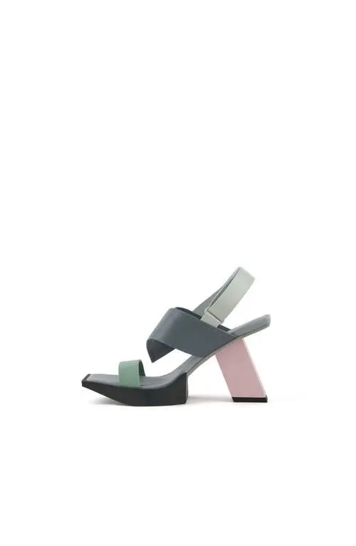 United Nude Construct Hi Sandals With Sculpted Heel - Arquitec