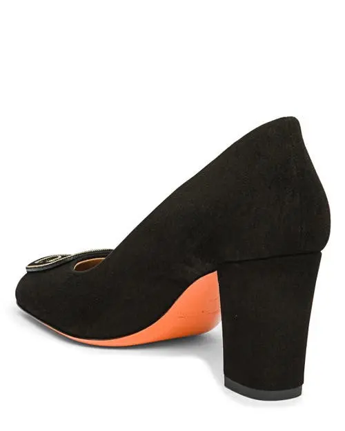 Santoni Suede High-heel Pump