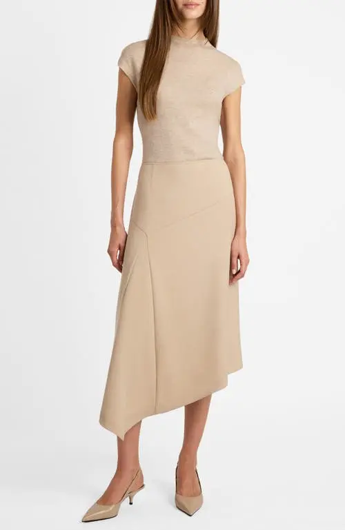 Santorelli Myna Asymmetrical Midi-length Skirt