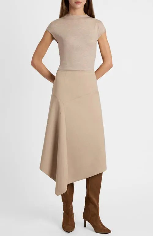 Santorelli Myna Asymmetrical Midi-length Skirt
