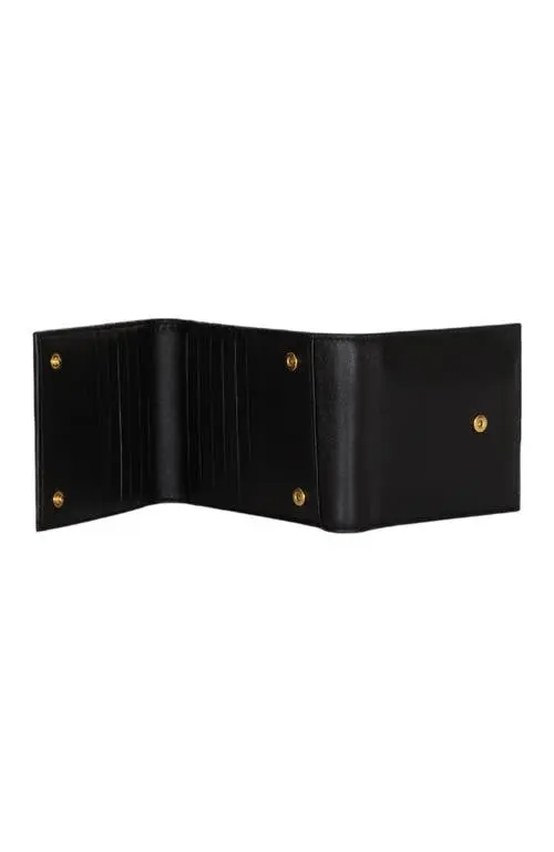 Balmain Pulse Trifold Smooth Leather Wallet - Black