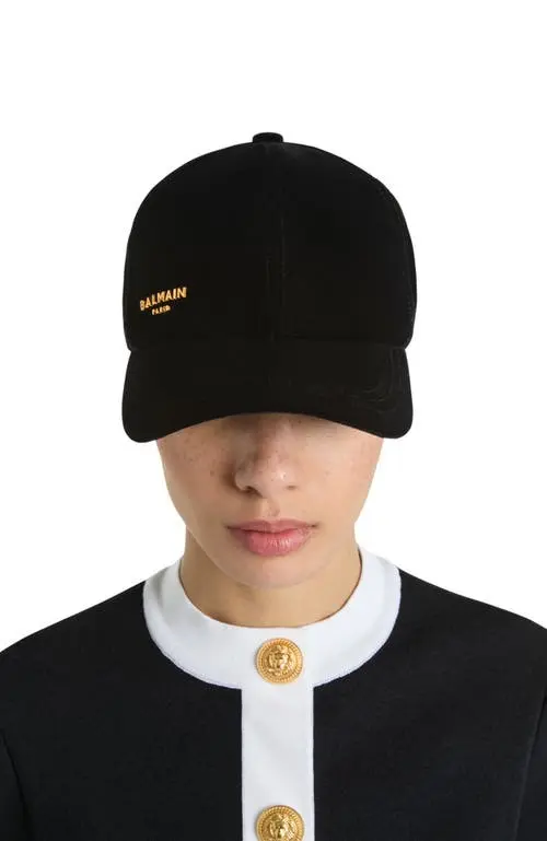 Balmain Paris Velvet Cap