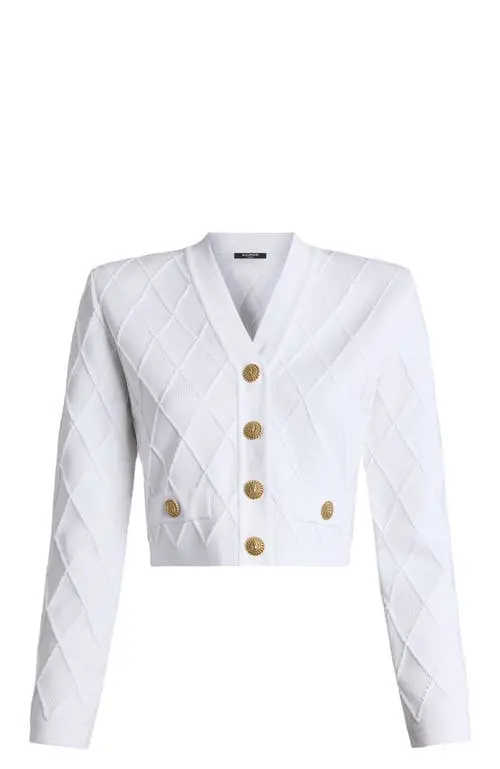 Balmain Cropped Knit Cardigan