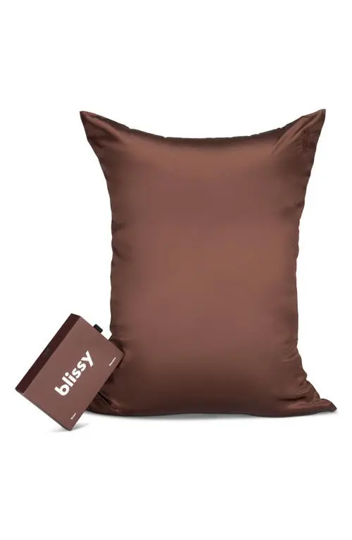 BLISSY Mulberry Silk Pillowcase - Chocolate