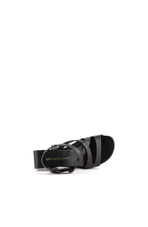 United Nude Mobius Straps Mid Sandals - Black