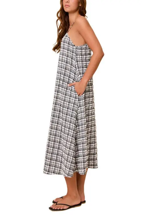 Solid & Striped Lois Check Sleeveless Maxi Dress