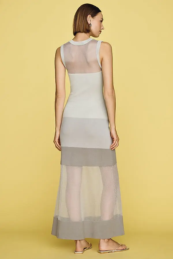 Maeve Knit Mesh Maxi Dress