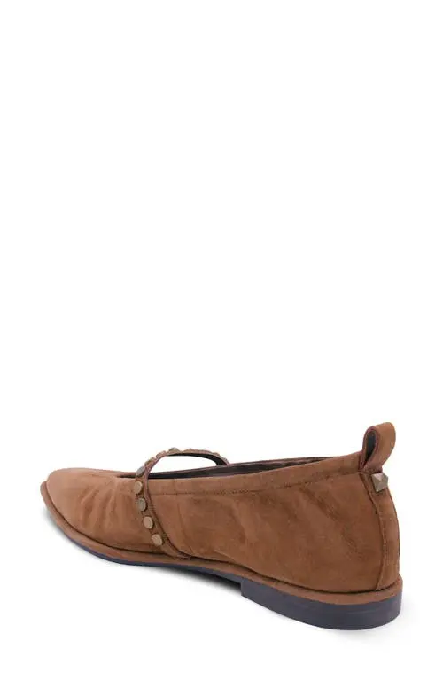 Ash Bella Studded Mary Jane Flat - Chestnut