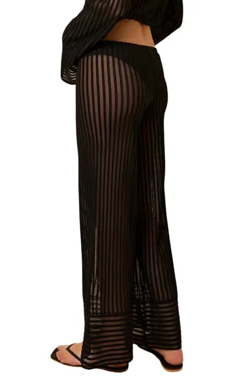Solid & Striped The Athena Stripe Wide Leg Cover-up Pants