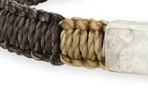 Caputo & Co Macrame Hammered Id Bracelet