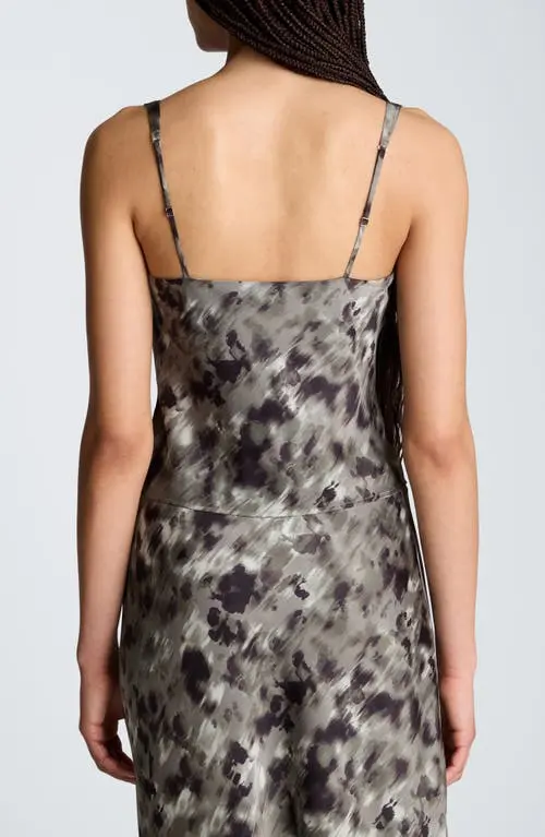 KENNETH COLE Abstract Print Cowl Neck Tank